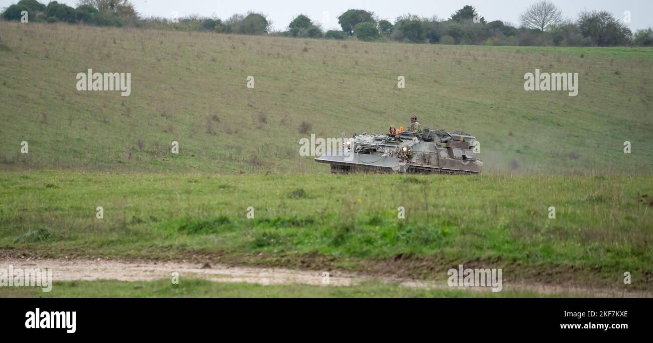 British Army Challenger Armored Repair and Recovery Vehicle (CRARRV) in ...