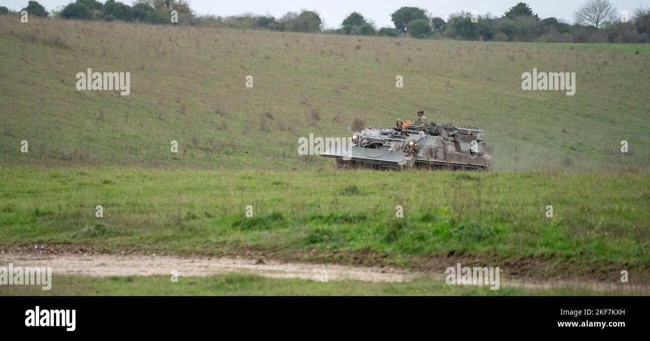 British Army Challenger Armored Repair and Recovery Vehicle (CRARRV) in ...