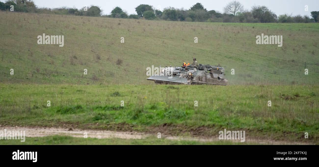 British Army Challenger Armored Repair and Recovery Vehicle (CRARRV) in ...