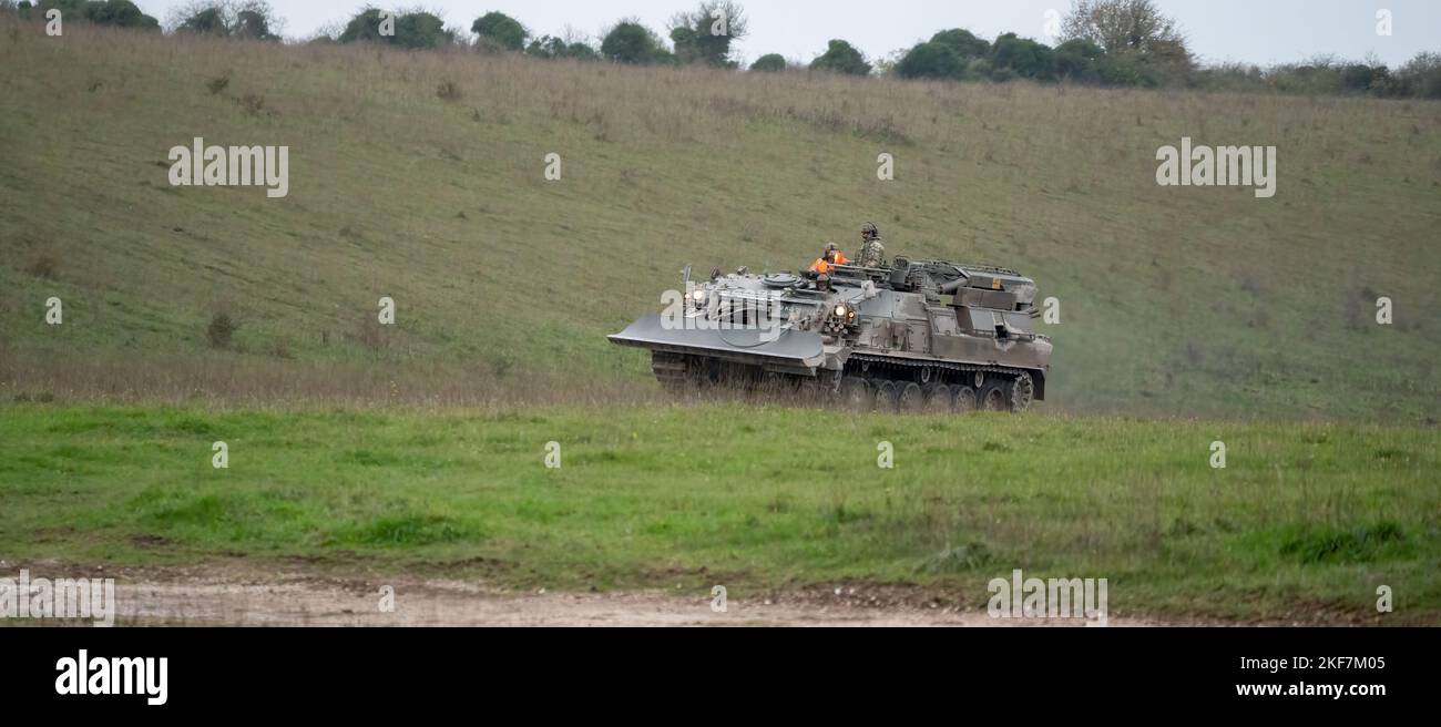 British Army Challenger Armored Repair and Recovery Vehicle (CRARRV) in ...
