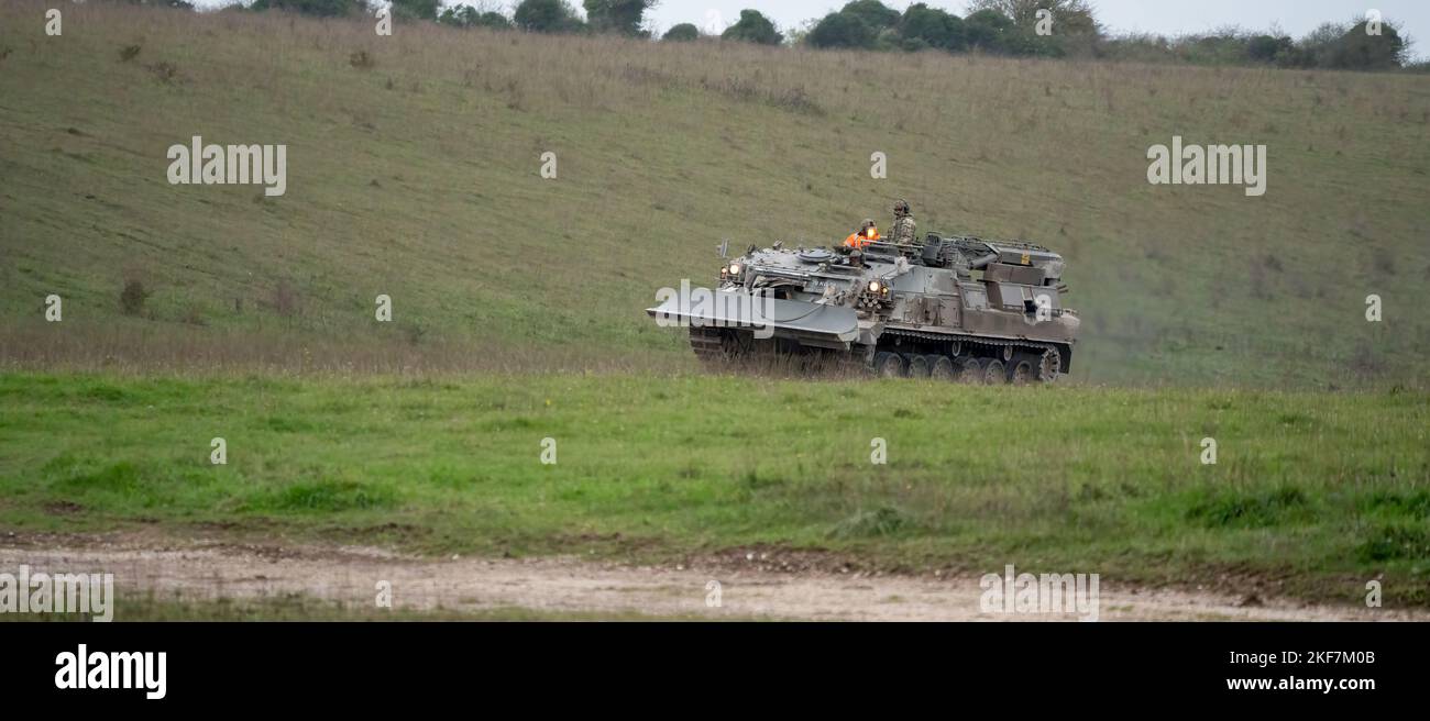 British Army Challenger Armored Repair and Recovery Vehicle (CRARRV) in ...