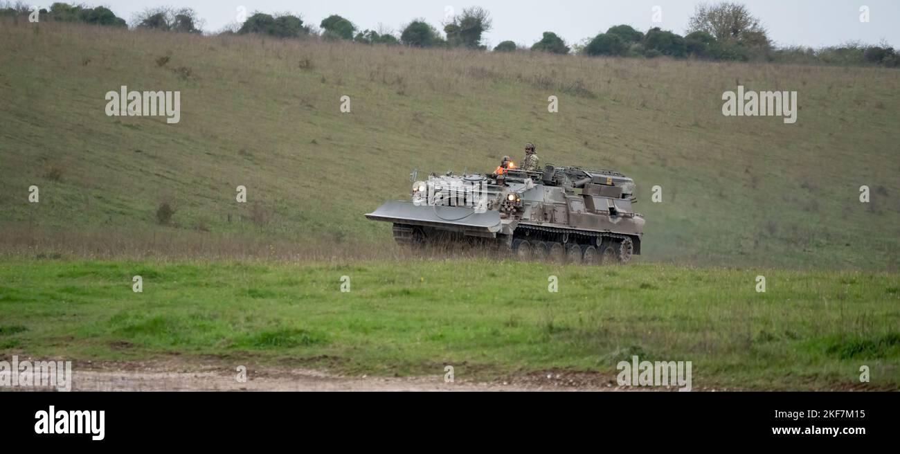 British Army Challenger Armored Repair and Recovery Vehicle (CRARRV) in ...