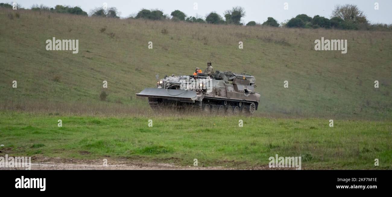 British Army Challenger Armored Repair and Recovery Vehicle (CRARRV) in ...