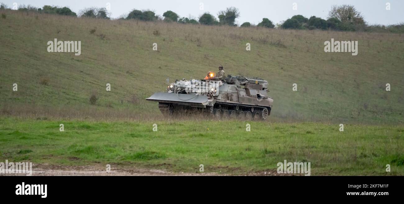 British Army Challenger Armored Repair and Recovery Vehicle (CRARRV) in ...