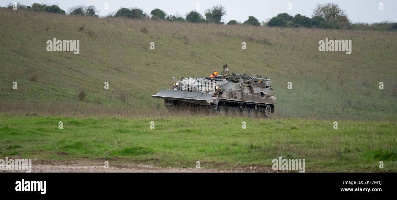 British Army Challenger Armored Repair and Recovery Vehicle (CRARRV) in ...