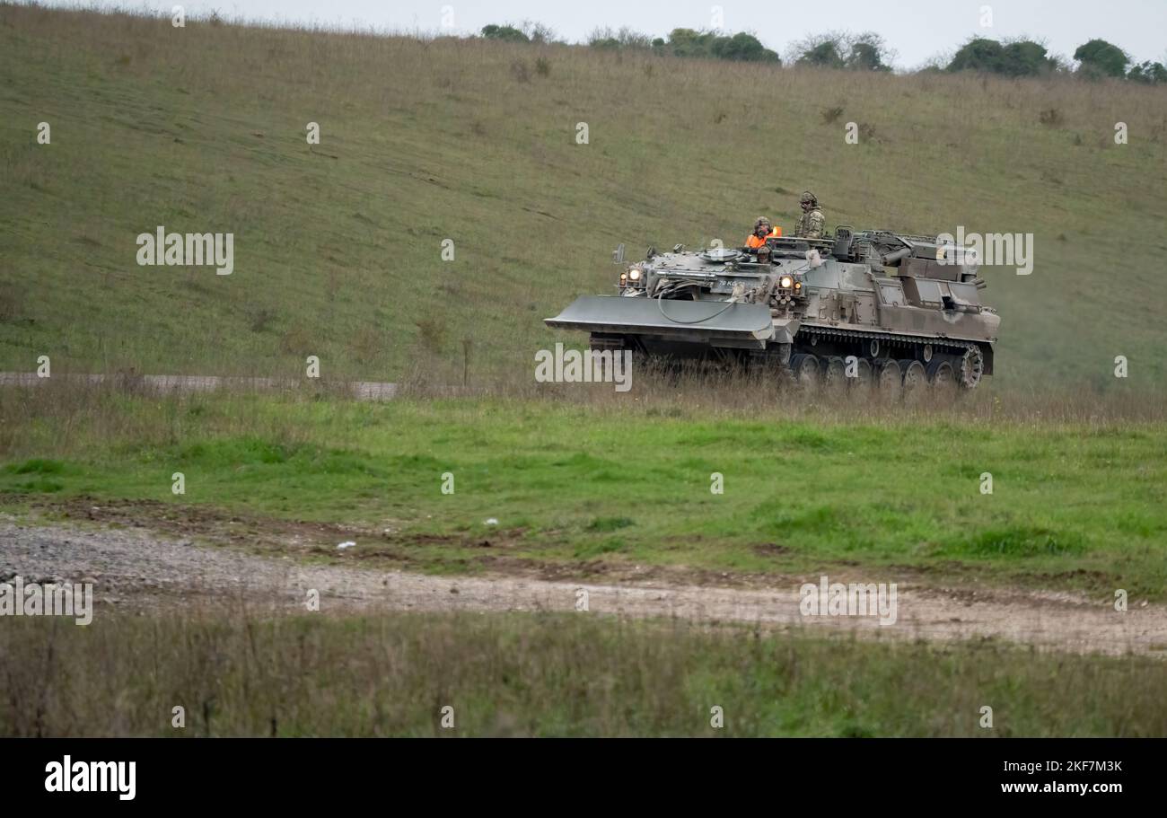 British Army Challenger Armored Repair and Recovery Vehicle (CRARRV) in ...