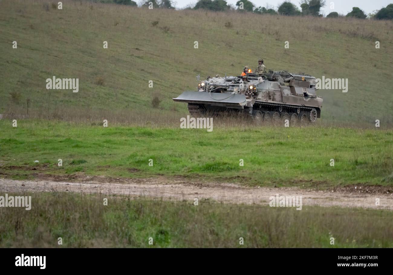 British Army Challenger Armored Repair and Recovery Vehicle (CRARRV) in ...