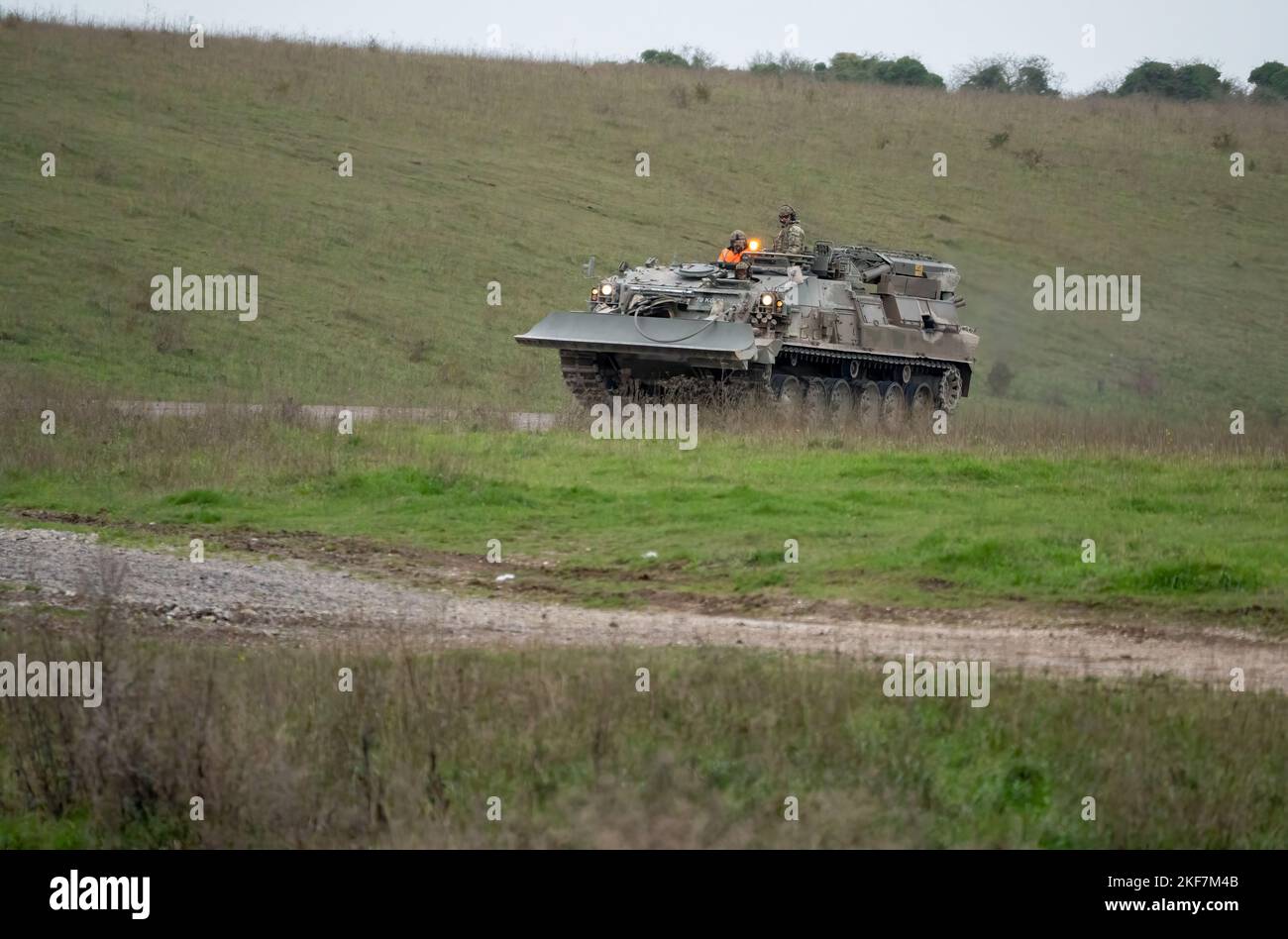 British Army Challenger Armored Repair and Recovery Vehicle (CRARRV) in ...