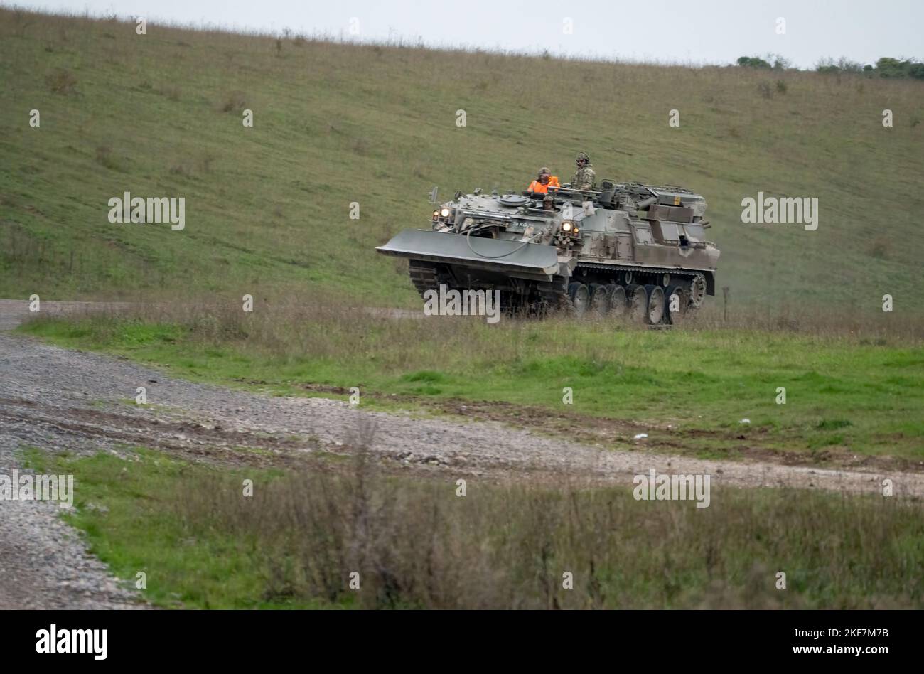 British Army Challenger Armored Repair and Recovery Vehicle (CRARRV) in ...