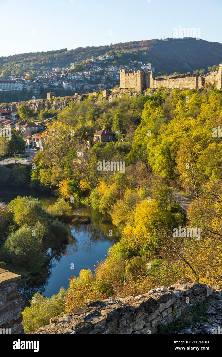 Autumn view of Ruins of The capital city of the Second Bulgarian Empire ...