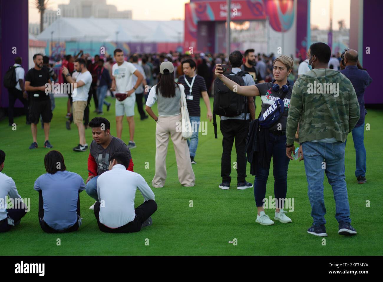 FIFA World Cup Qatar 2022 main fan zone Stock Photo - Alamy