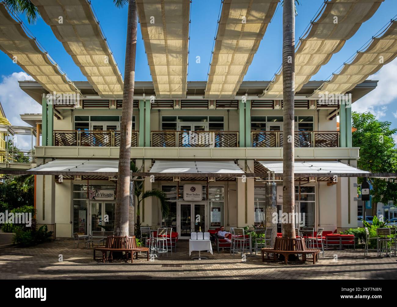 Grand Cayman, Cayman Islands, Aug 2022, view of a modern building with ...