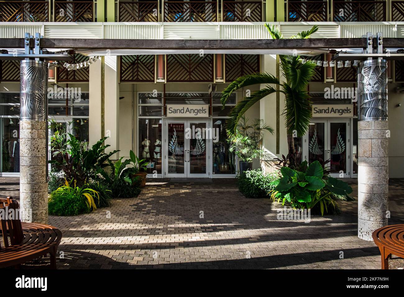 Grand Cayman, Cayman Islands, Aug 2022, view of a modern building with ...