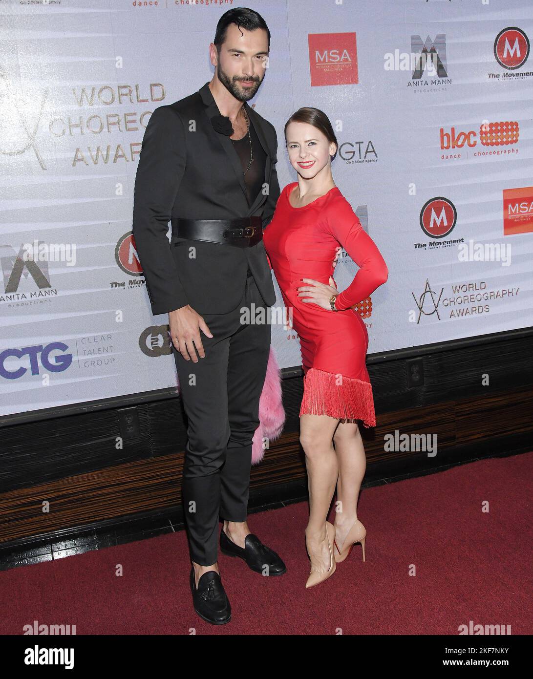 Hollywood, CA on Tuesday, November 15, 2022. (L-R) Uros Markovic and Ekaterina Fedosova at the ...