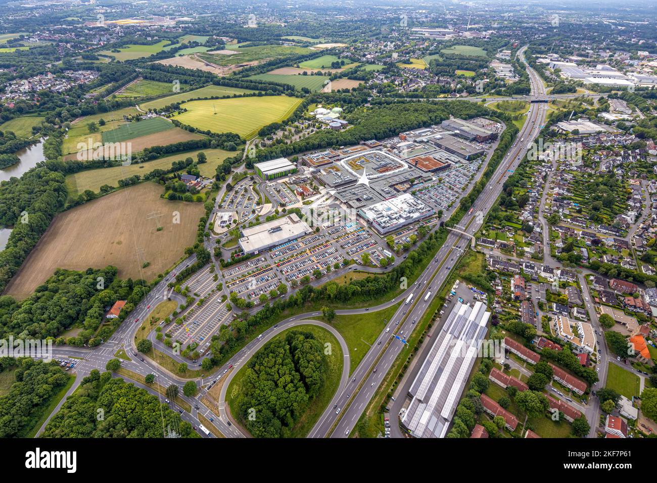 Aerial view, Ruhr Park shopping center, Harpen, Bochum, Ruhr area ...