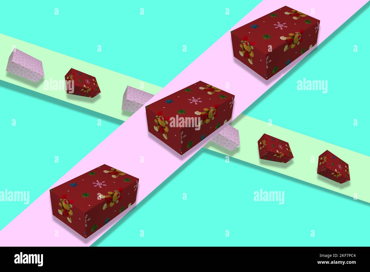 holiday gift production, creative concept Stock Photo - Alamy