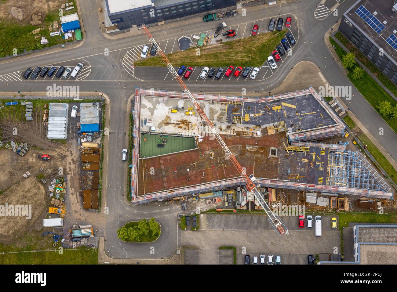 Construction site with new building health campus hi-res stock ...