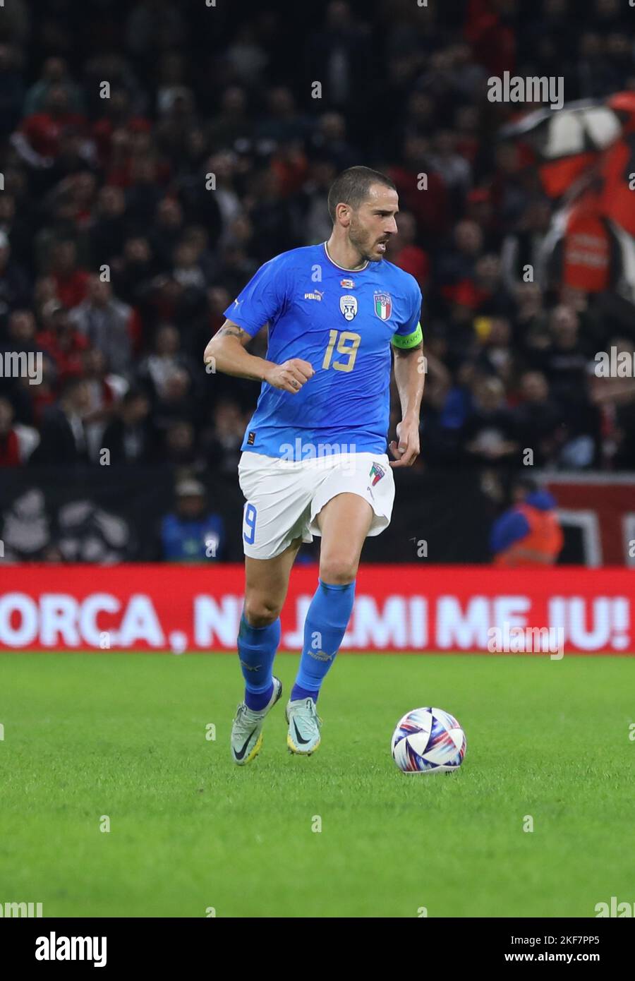 Albania Stadium, 16 November 2022, Leonardo Bonucci of Italy during the ...
