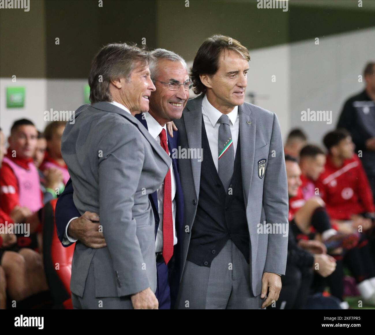 Albania Stadium, 16 November 2022, Edoardo Reja head coach of Albania ...