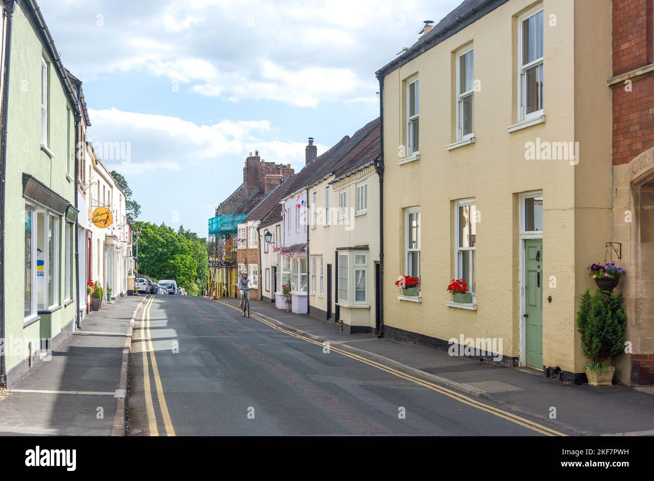Period houses, High Street, Berkeley, Gloucestershire, England, United ...
