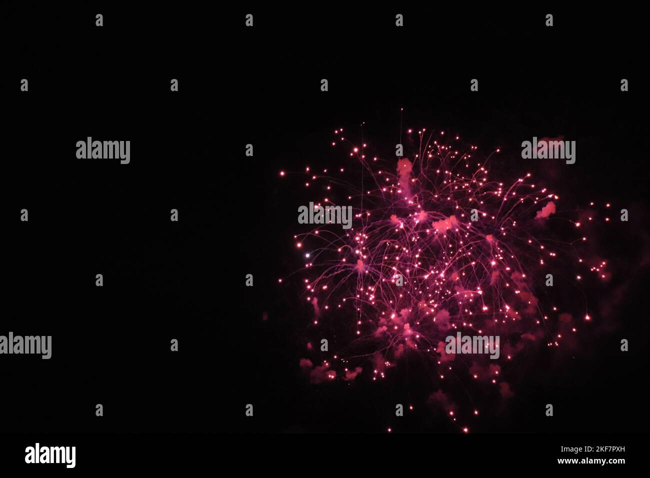 Beautiful and colorful fireworks at night Stock Photo - Alamy