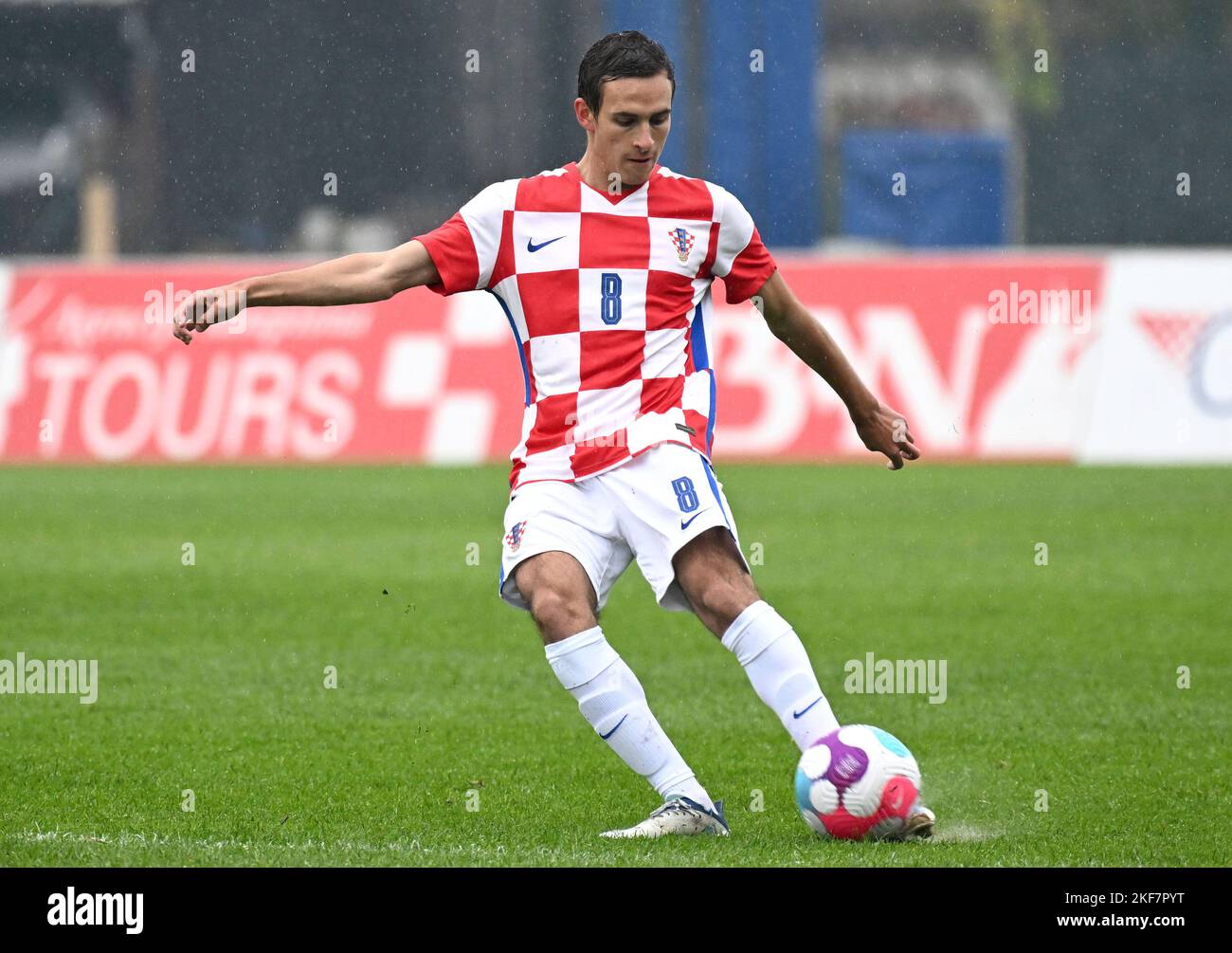 Zagreb, Croatia. November 16, 2022 Luka Lukanic of Croatia during the ...