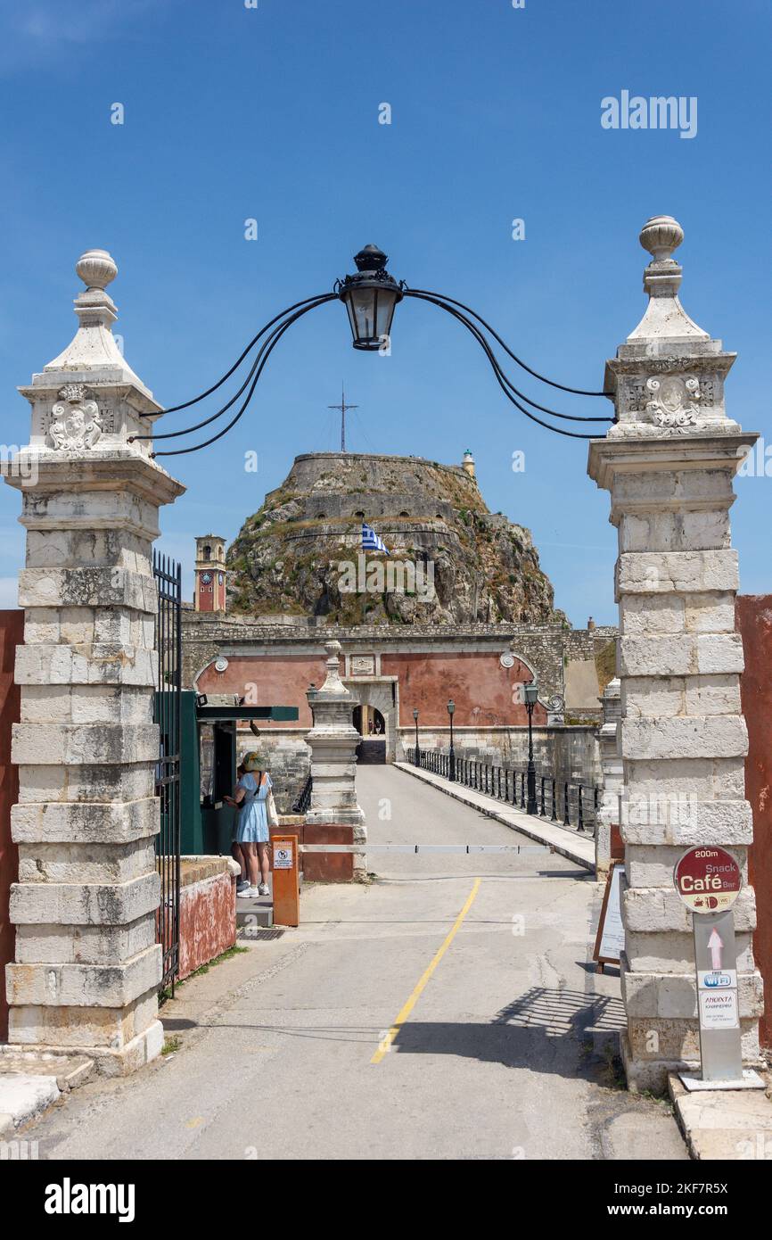 Entrance gate to The Old Fortress of Corfu (Paleo Frourio), Corfu Old ... Entrance gate to The Old Fortress of Corfu (Paleo Frourio), Corfu Old ...