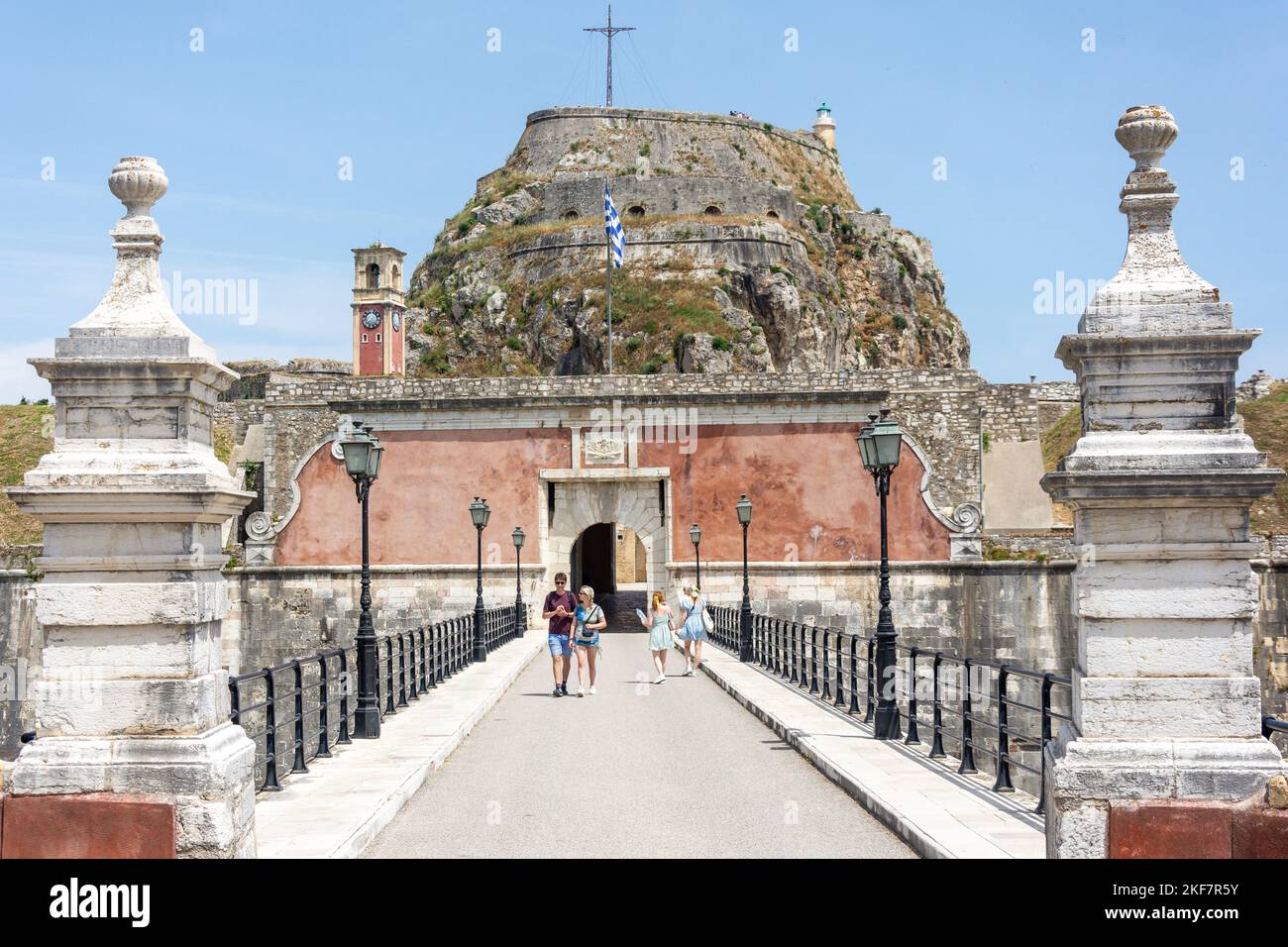 Entrance gate to The Old Fortress of Corfu (Paleo Frourio), Corfu Old ... Entrance gate to The Old Fortress of Corfu (Paleo Frourio), Corfu Old ...