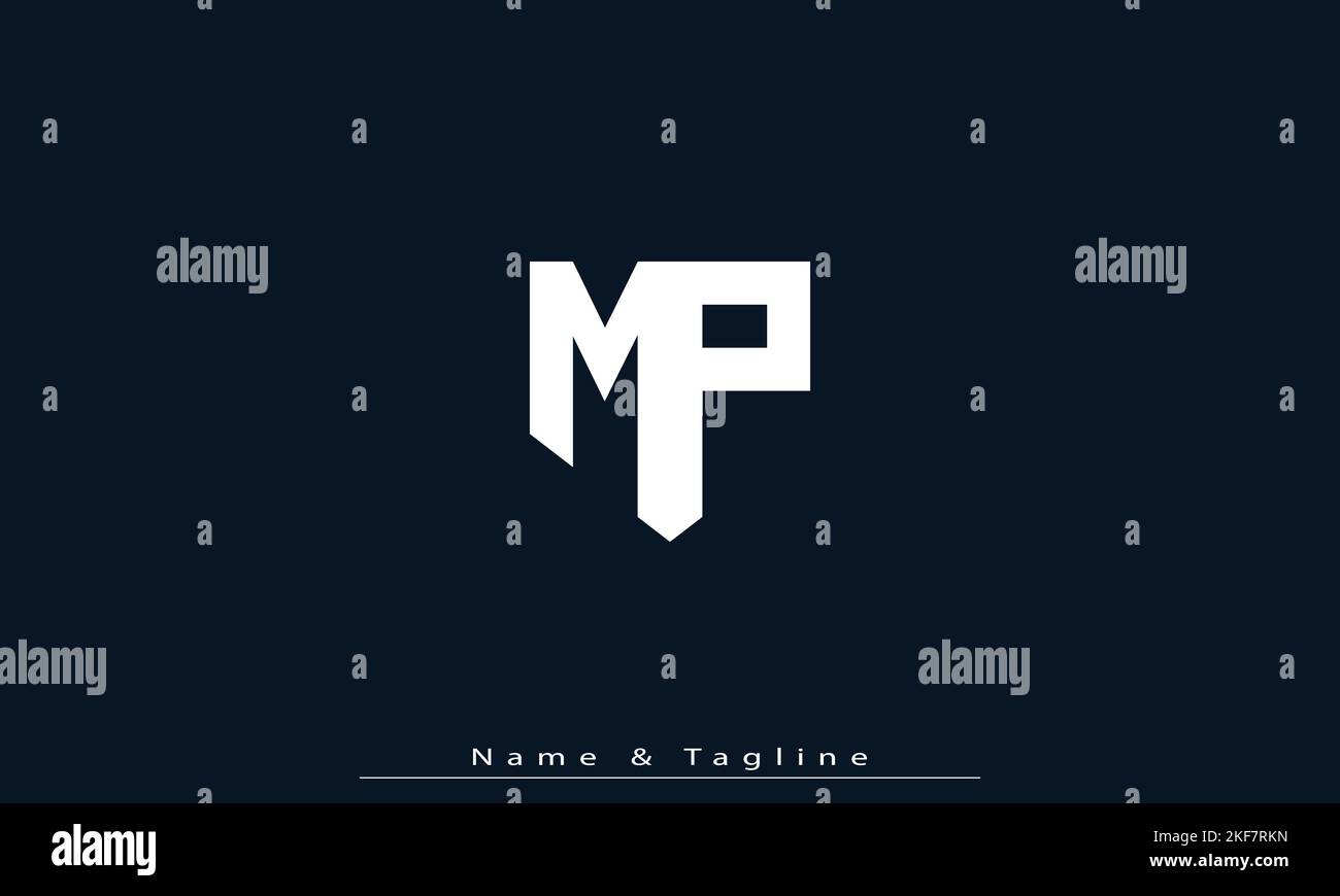 Alphabet letters Initials Monogram logo MP , PM Stock Vector Image & Art - Alamy