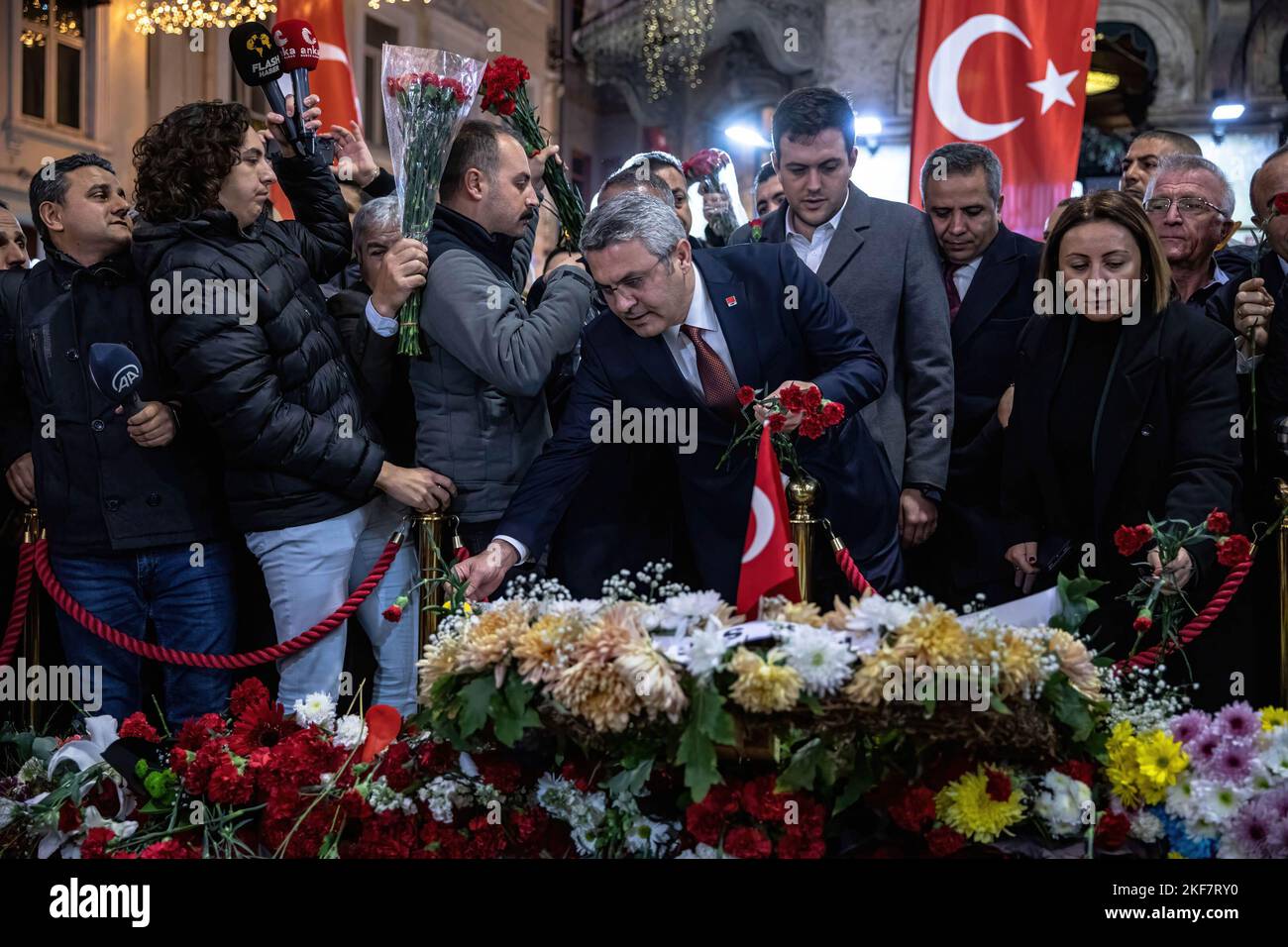 Istanbul, Turkey. 16th Nov, 2022. CHP Deputy Chairman Oguz Kaan Salici ...