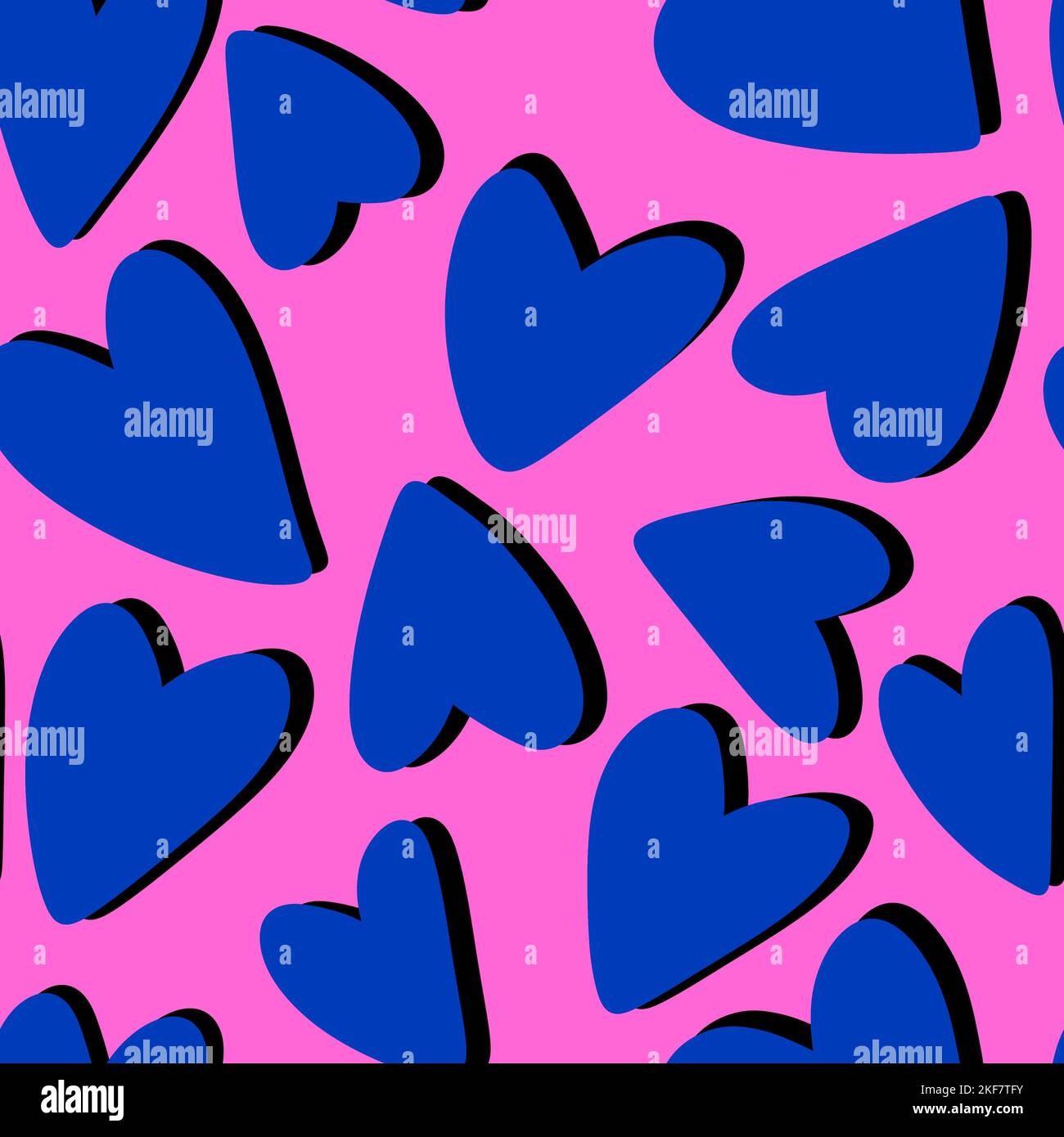 Valentines hearts seamless cartoon pattern for wrapping paper and kids ...