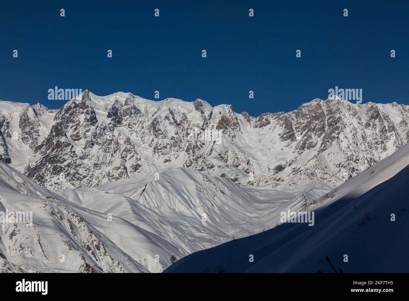 Shkhara is the high point and the eastern anchor of a massif known as ...