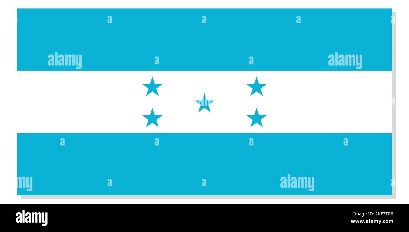 Flag of Honduras. National symbol in official colors. Template icon ...