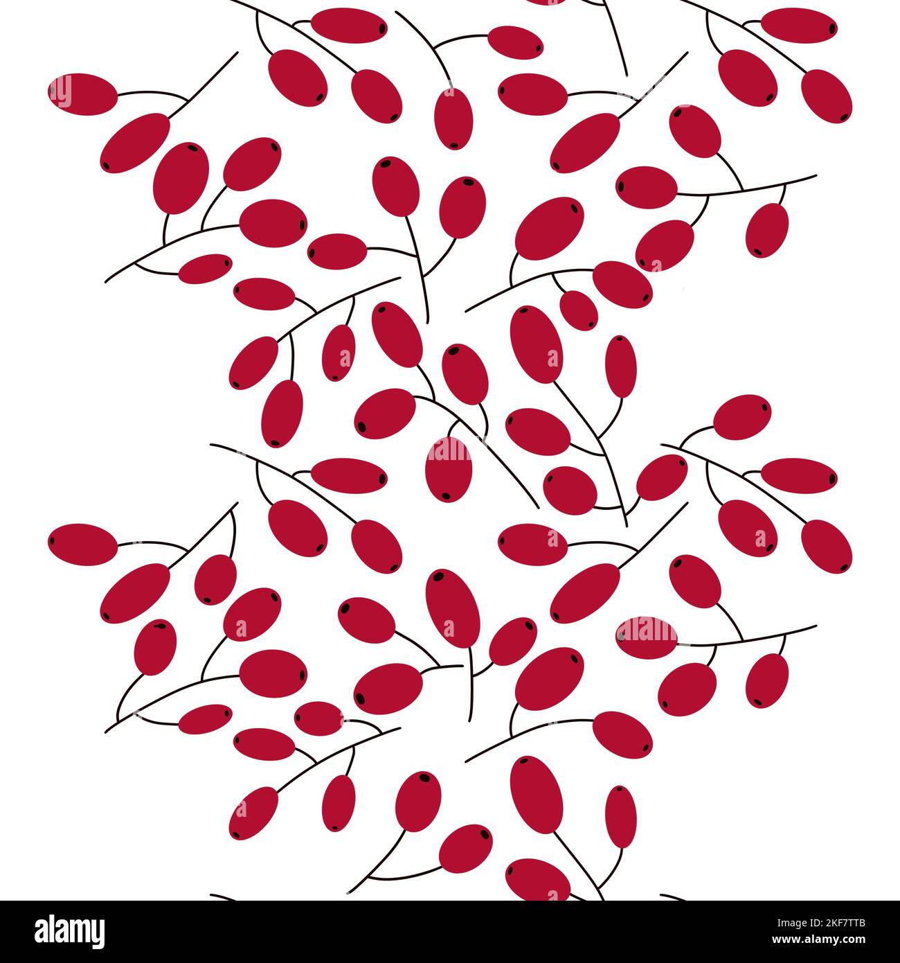 Fruit harvest seamless berries and branches pattern for wrapping paper ...