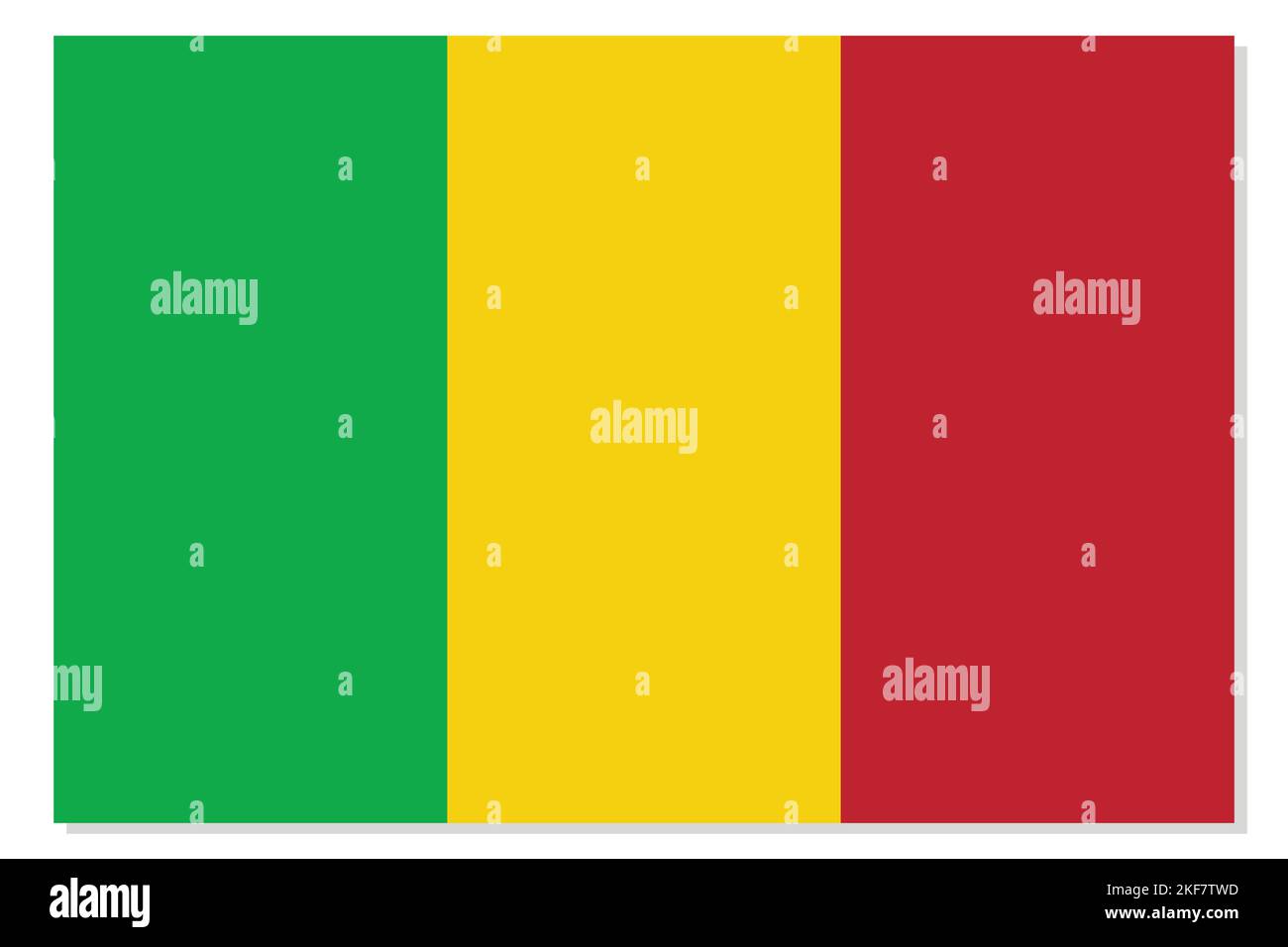 Flag of Mali. National symbol in official colors. Template icon ...