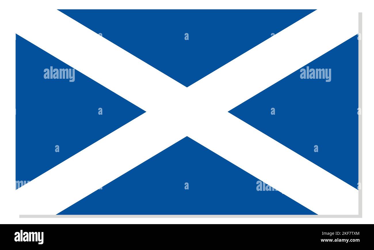 Flag of Scotland. Scottish national symbol in official colors. Template ...