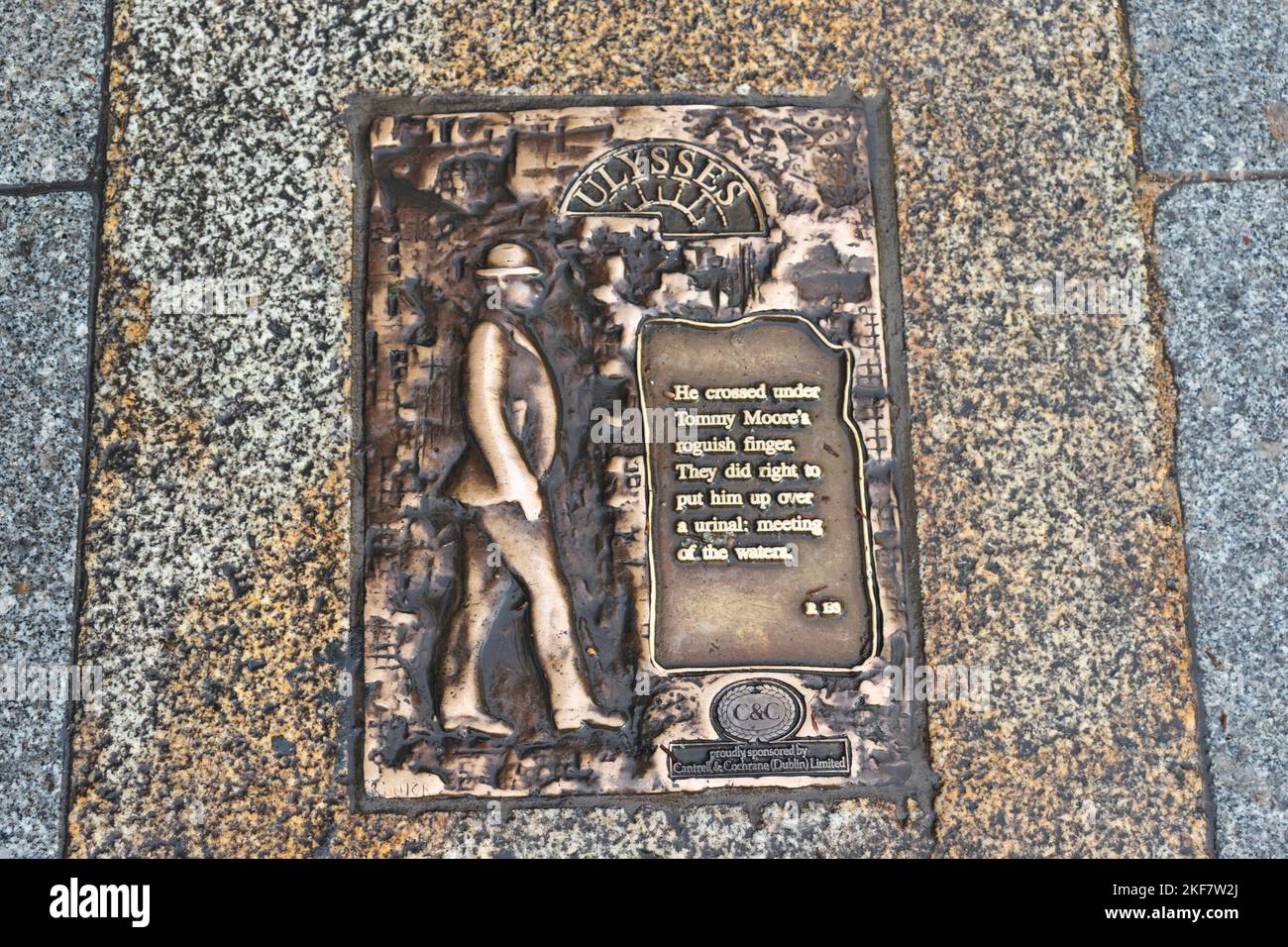 A quote from Joyce's Ulysses near Thomas Moore Statue, College Street ...