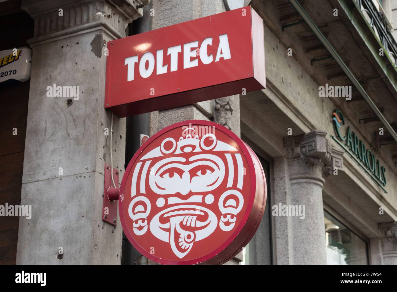 Dublin, Ireland - 20 October, 2022: Tolteca logo, a Mexican food ...