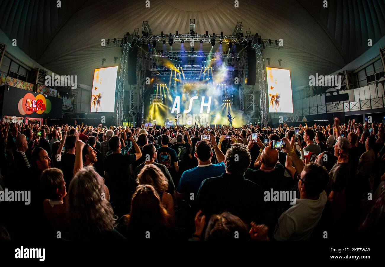 Ash performing at Shiiine On Weekender 2022. Butlins, Minehead, UK. 12 ...