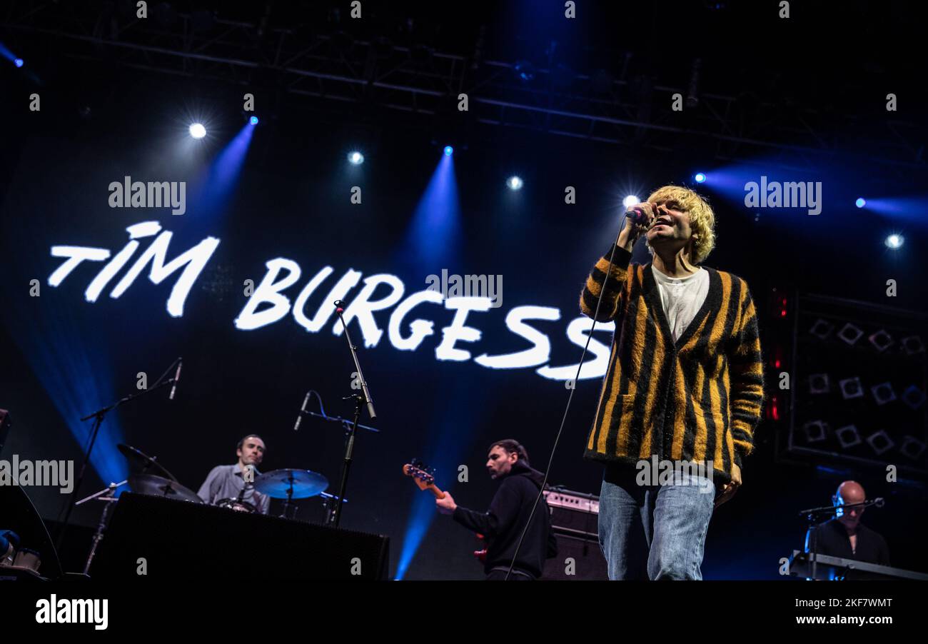 Tim Burgess performing at Shiiine On Weekender 2022. Butlins, Minehead ...