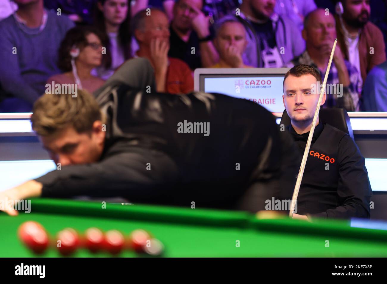 England’s Sam Craigie during day five of the Cazoo UK Snooker ...