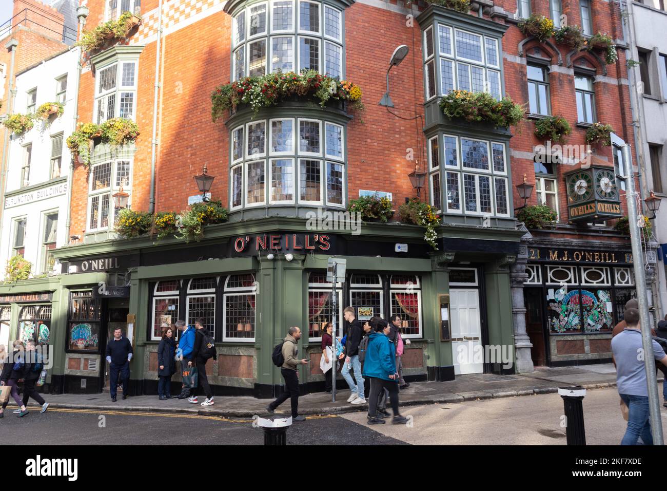Ireland, Dublin - 20 October 2022: The exterior facade of the O'Neill's ...