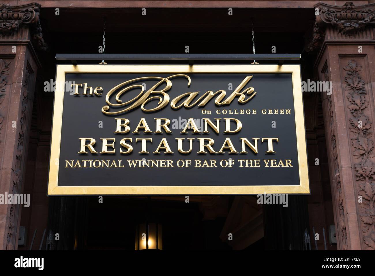 dublin, Ireland - October 20, 2022: The Bank pub, bar and restaurant on ...