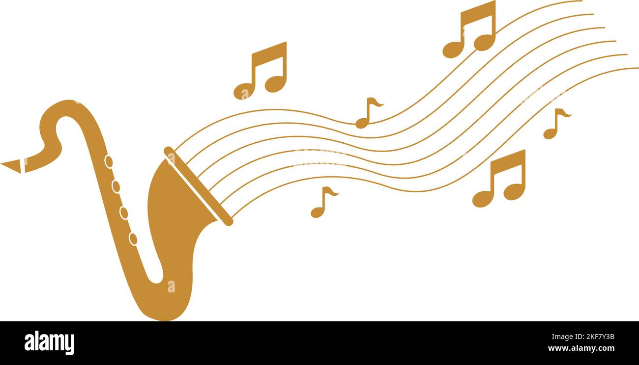 Saxophone logo icon design illustration Stock Vector Image & Art - Alamy