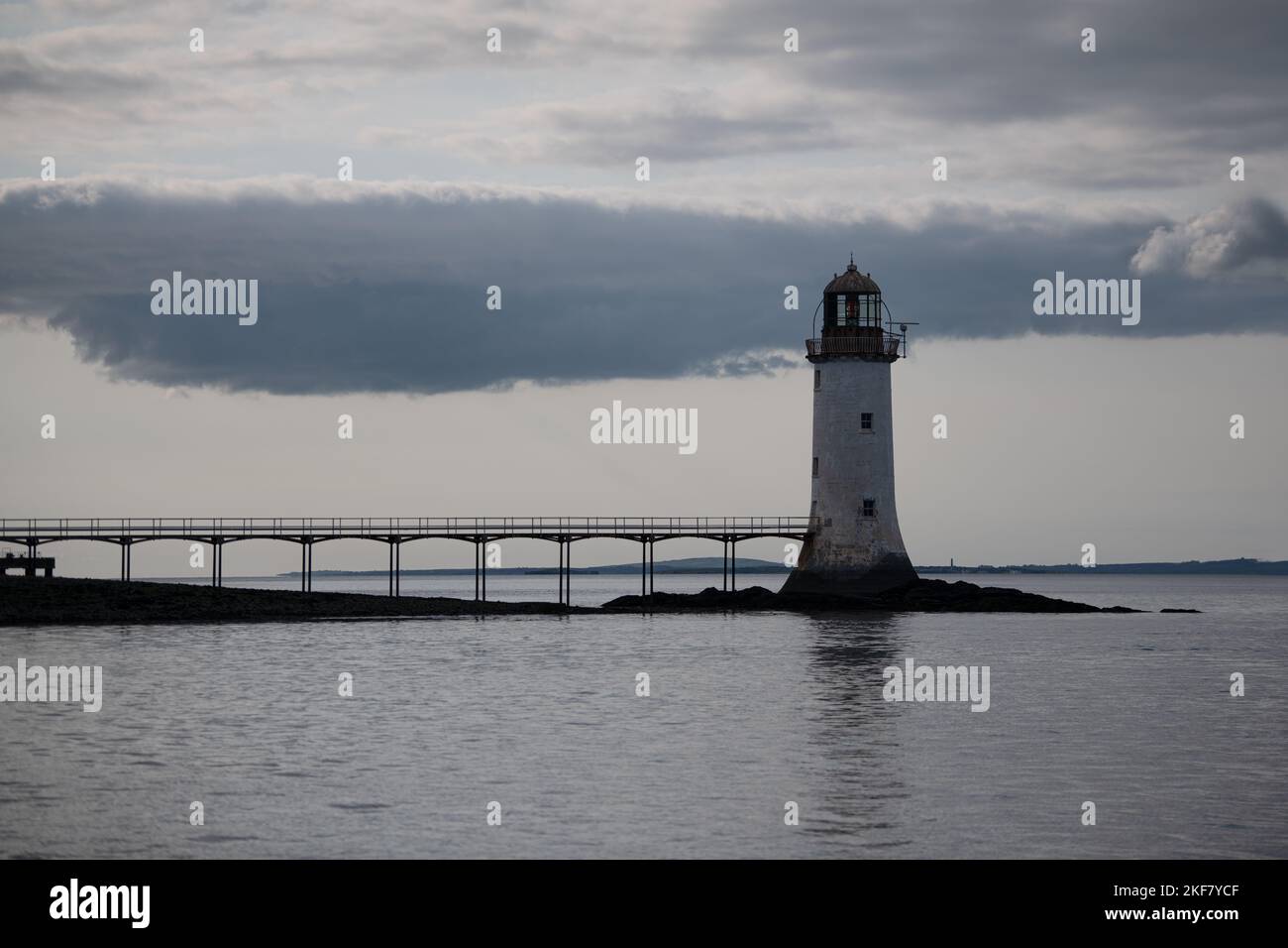 View from ferry of the Tarbert lighthouse, County Kerry, Ireland Stock ...