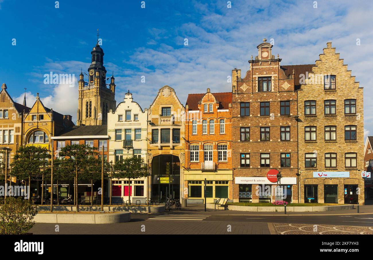 Market Square of Belgian city of Roeselare Stock Photo - Alamy