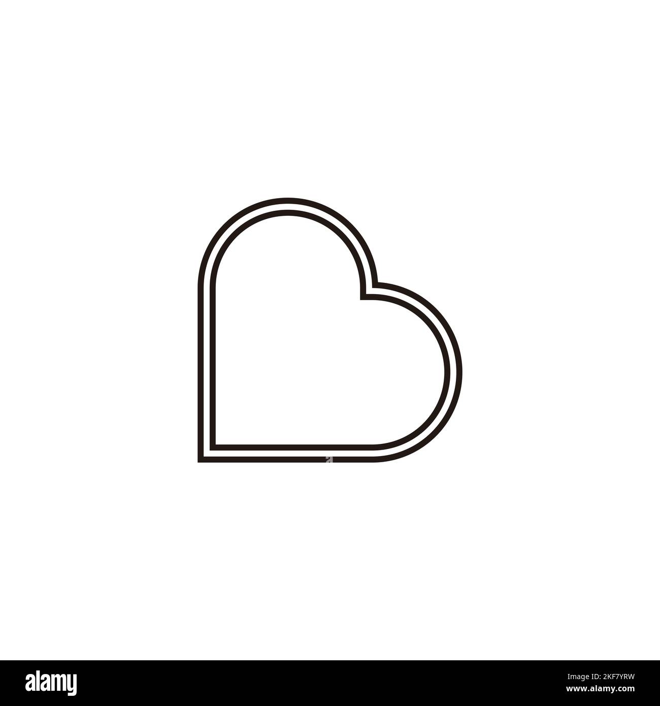 Letter B line, double geometric symbol simple logo vector Stock Vector ...