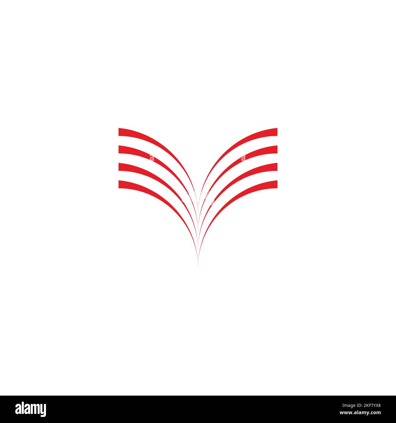 Book or wings, geometric symbol simple logo vector Stock Vector Image ...