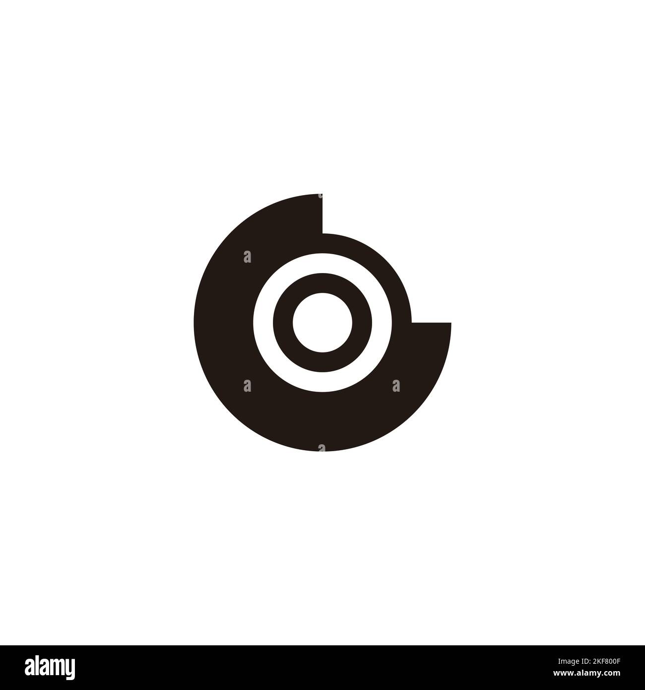 Letter o in G, circle geometric symbol simple logo vector Stock Vector ...