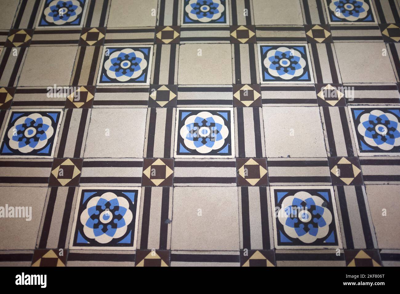 Decorative Floor Tiles in the Central Post Office Ho Chi Minh City ...